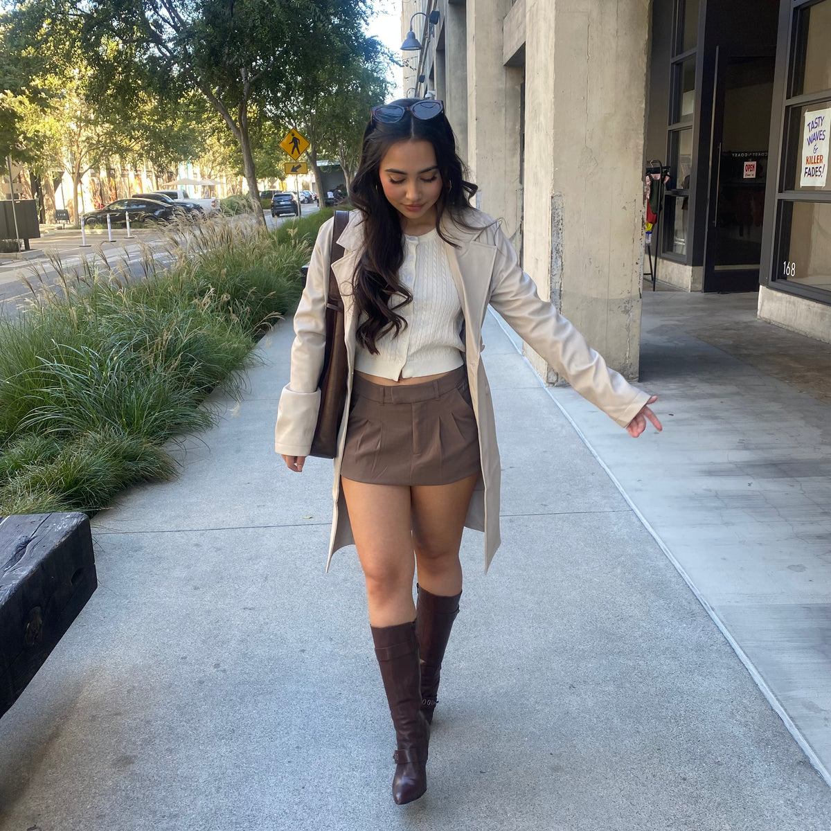 Brooke Mini Skirt (Brown) – DULCETMIA